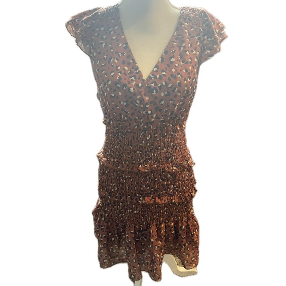 foxiedox | Dresses | Foxiedox Animal Print Ruffle Dress Anthro | Poshmark